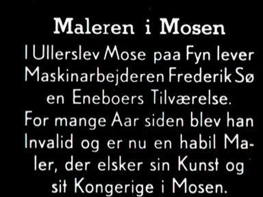 Maleren Frederik Sø i Ullerslev mose | Dansk Kulturarv